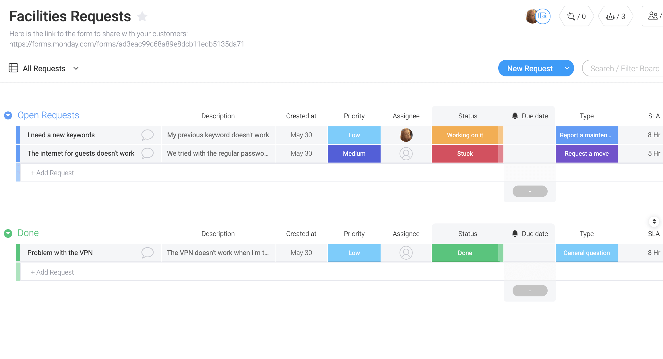 Facilities requests template | monday.com